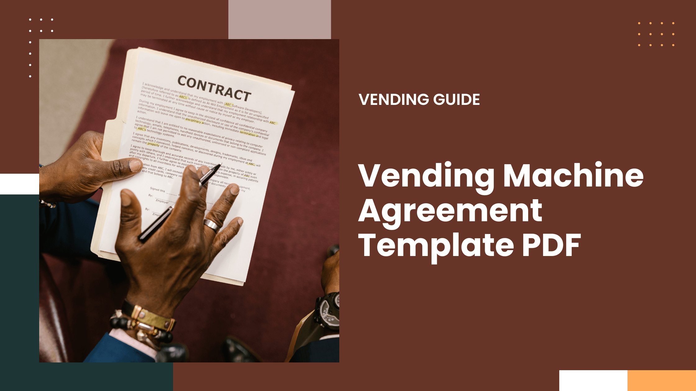 Vending Machine Agreement Template PDF: Rental/ Lease Download